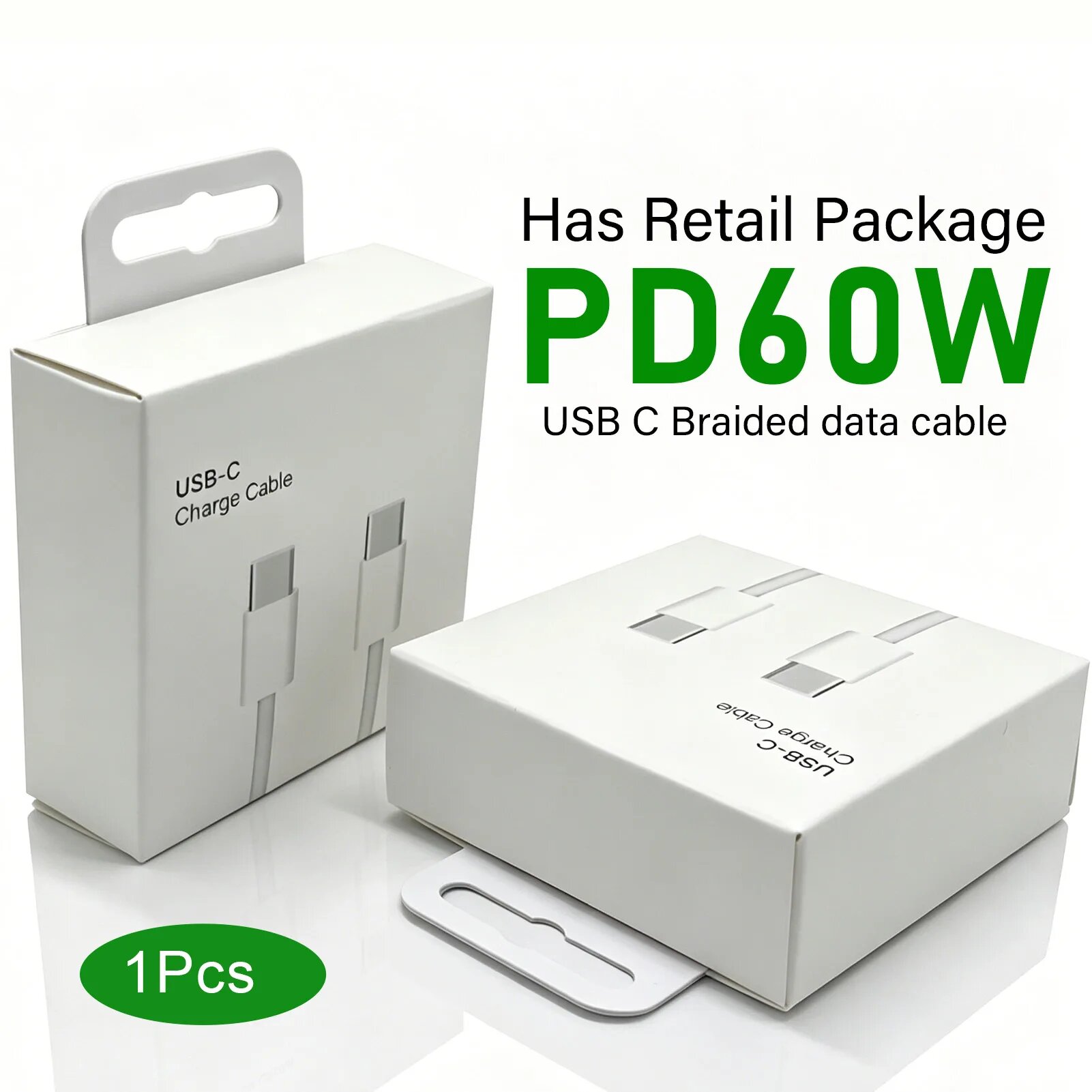 Кабель для быстрой зарядки PD 60W с двумя разъемами USB-C, плетеный, для iPhone 15, 16, 17 Pro 2m
