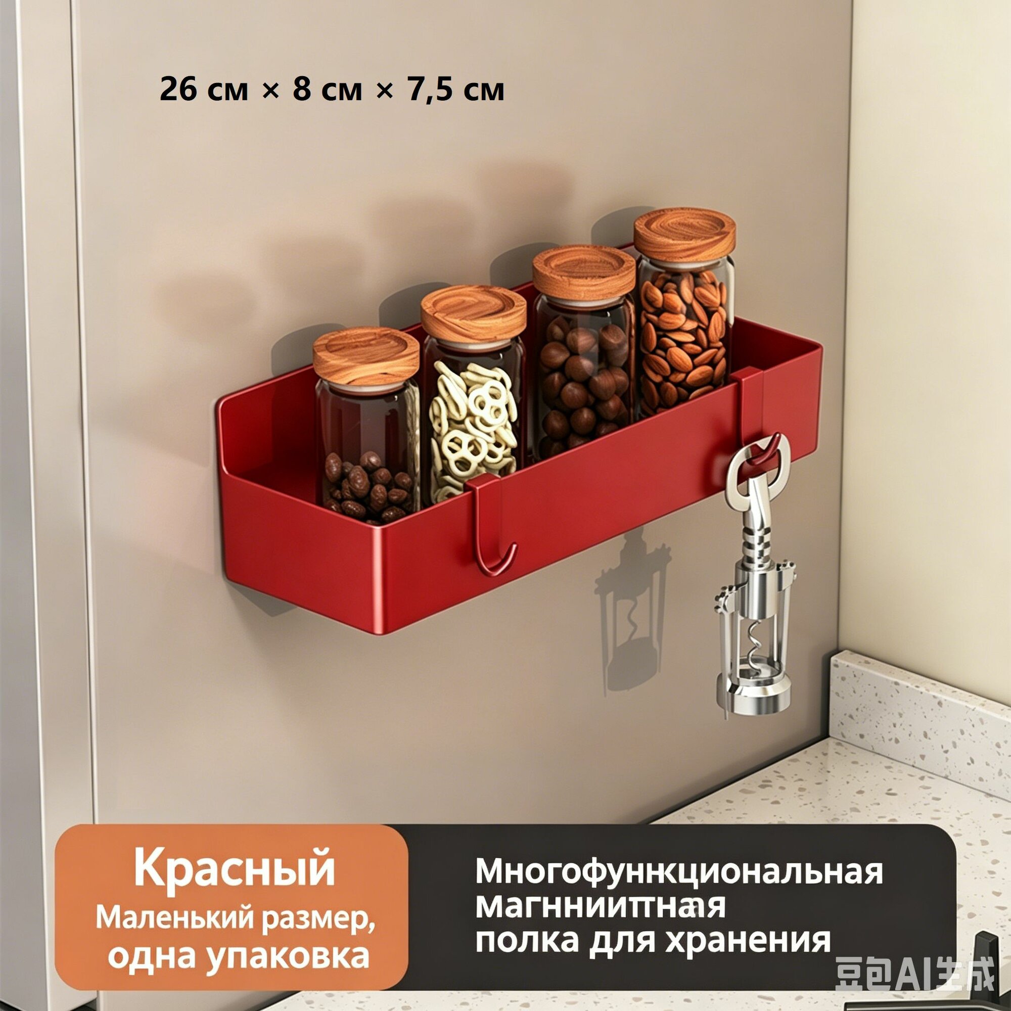 Держатель кухонный для кухонной утвари, 26 см х 7.5 см х 8 см, 1 шт
