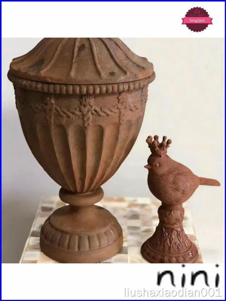 Фигурка садовая с короной, коричневого цвета, для сада - декоративная статуэтка — фото 1