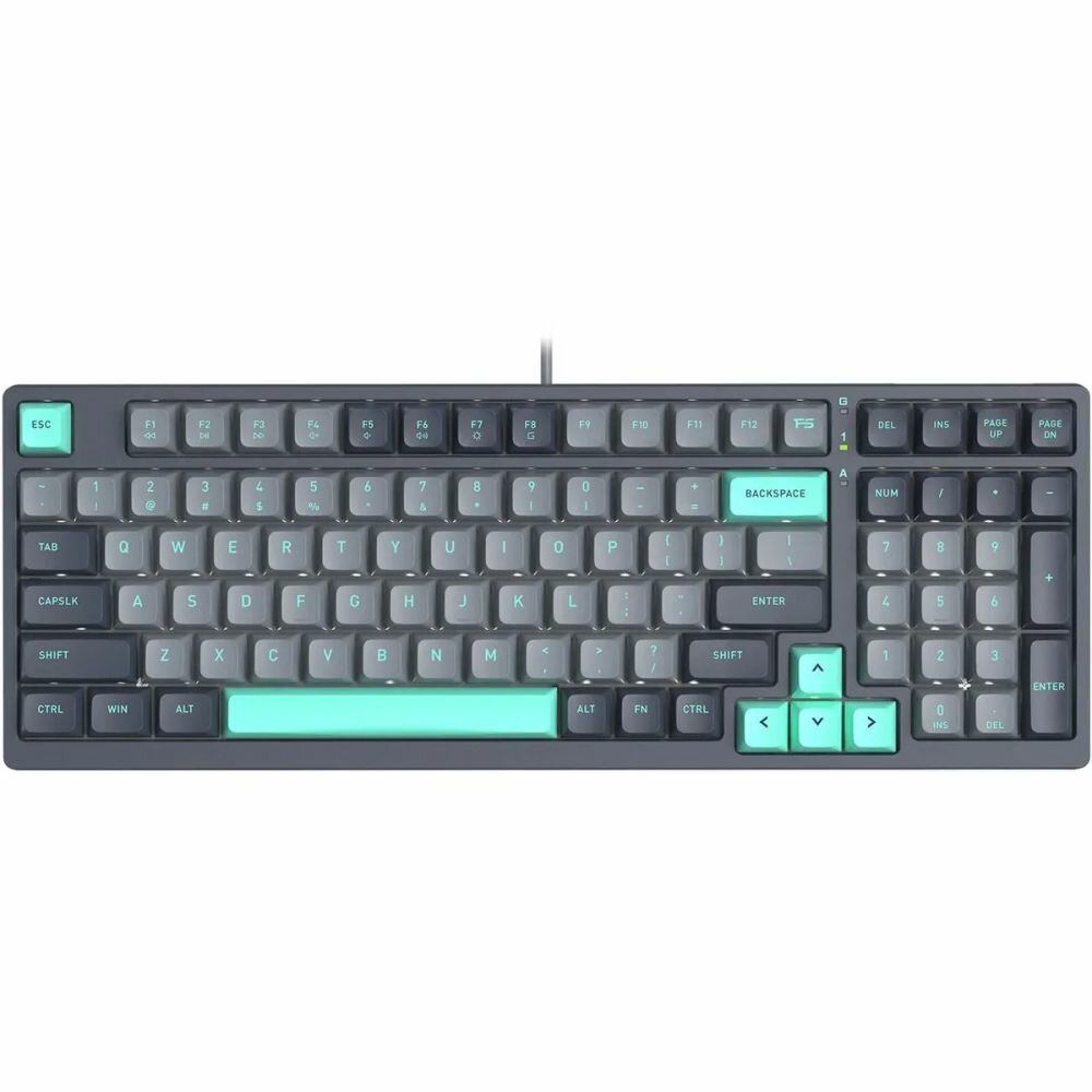 Клавиатура проводная A4Tech Fstyler FS300 механическая черный/серый USB for gamer LED (FS300 PANDA ROCK)