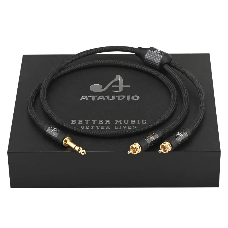 ATAUDIO Fang Jin, аудиокабель 6.5 мм TRS–2RCA, 1 м
