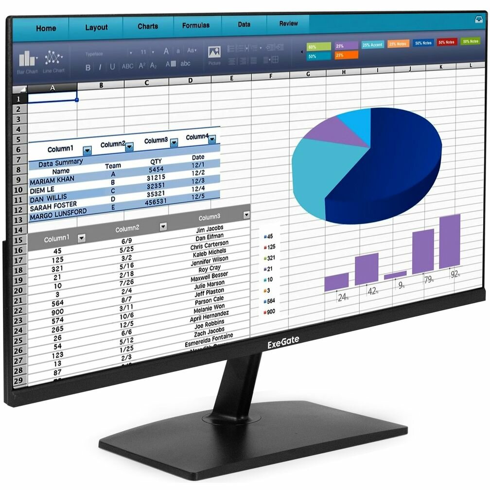 Монитор с аудио выходом 23.8" 100 Гц ExeGate SmartView EZ2400A (IPS LED Grade A+, FHD, 1920x1080@100Hz, 16.