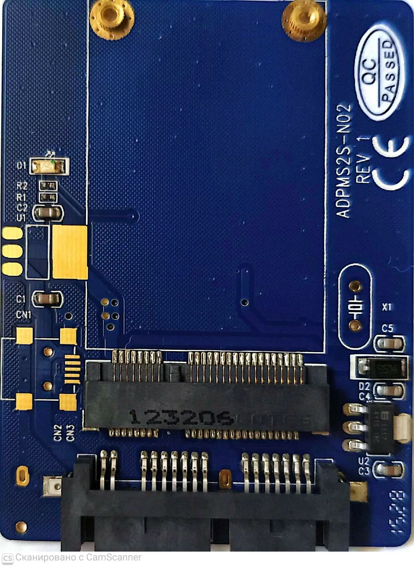 Переходник SATA(m) --> microSATA(f) Espada