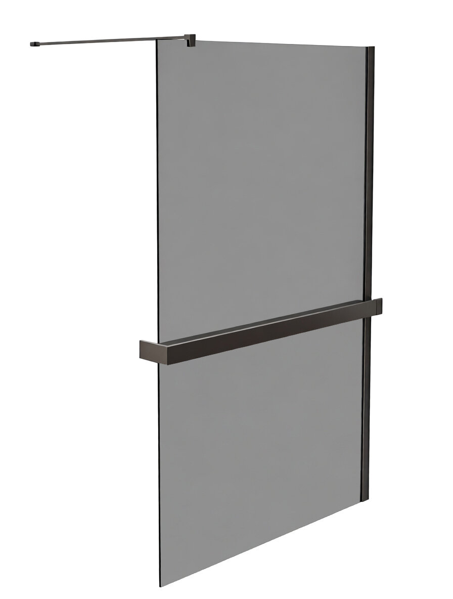 Душевая перегородка Vincea Walk-in HR VSW-1HR900CGGM 90 см, профиль вороненая сталь, стекло тонированное