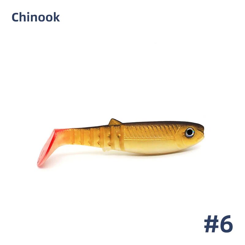 Chinook Силиконовые воблеры Paddle Tail Shad Tail 75 мм 4 шт. 75mm 4pcs, 6