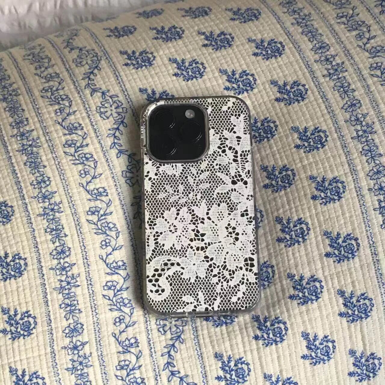 Корейский кружевной прозрачный чехол с цветочным узором для iPhone 17 Air 16 E 15 14 13 11 12 Pro Max XR XS MAX 7 8 Plus MINI Y2K Cover Ins