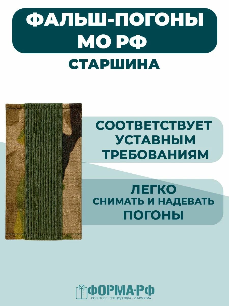 Фальш-погоны Старшина (МО РФ) мультикам — фото 1