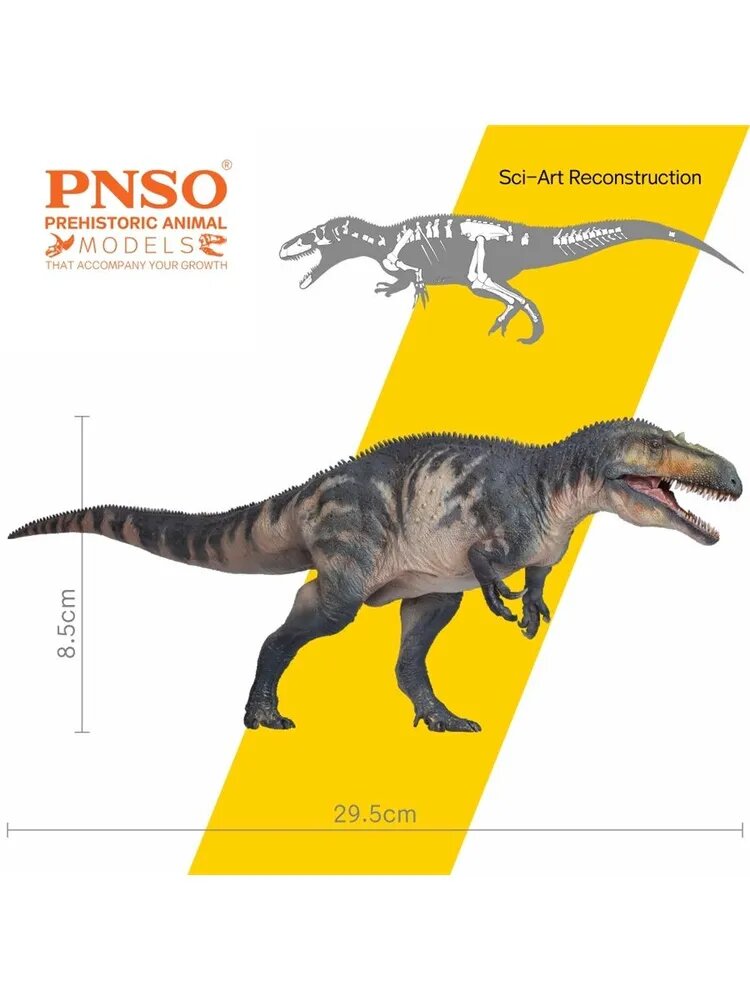 Фигурки "Динозавры" PNSO 48 Connor the Torvosaurus Модели доисторических динозавров, Упаковка в подарочную коробку, с плакатом