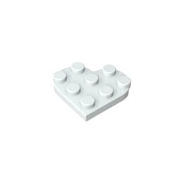 GOBRICKS Пластина угловая 3х3 сердце 091