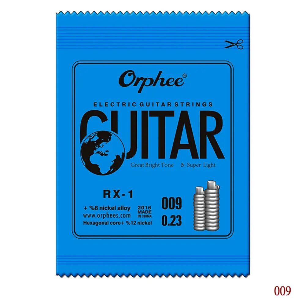 Струны для электрогитары Orphee RX-1 9-42, Цвет: 1 st