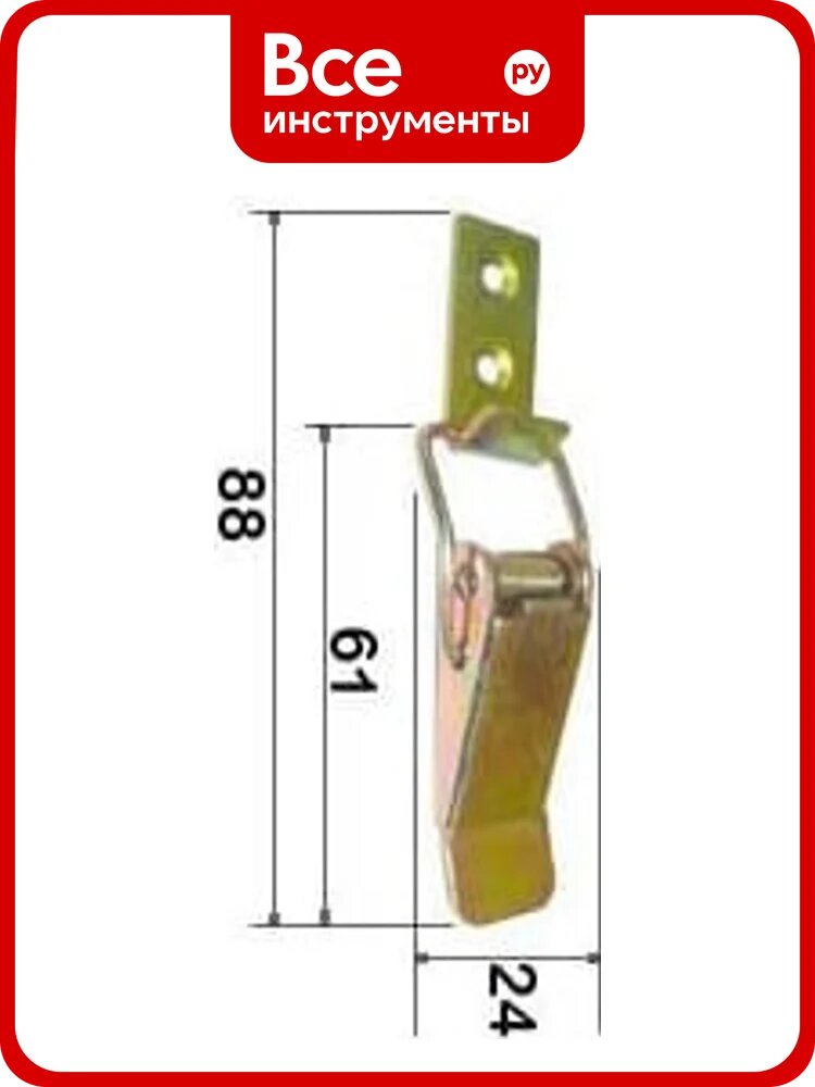 Защелка чемоданная с пружиной MFK-TORG 105 56 5 мм, анодированная ROS DG 922 прямая ответка комплект Z/Ч/105 анод