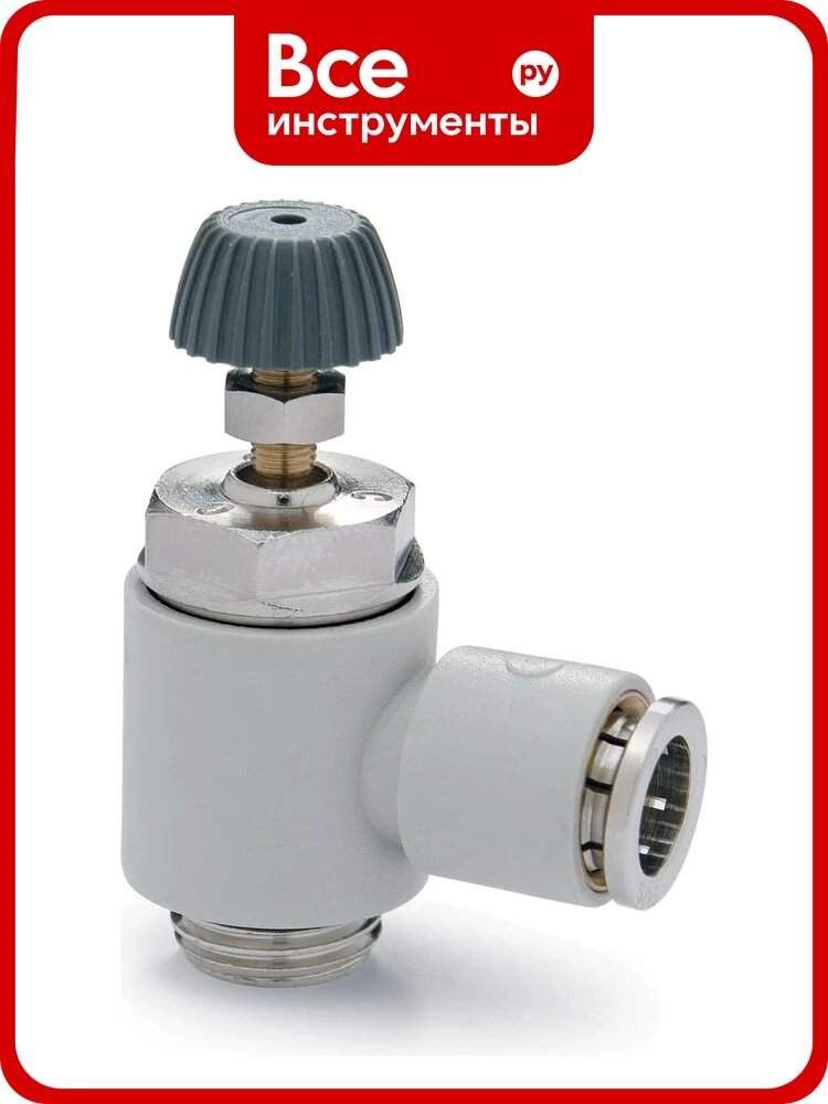 Дроссель без обратного клапана PMCO 704-1/8-8 CAMOZZI 30-8305-4948 — кран из никелированной латуни с резьбой
