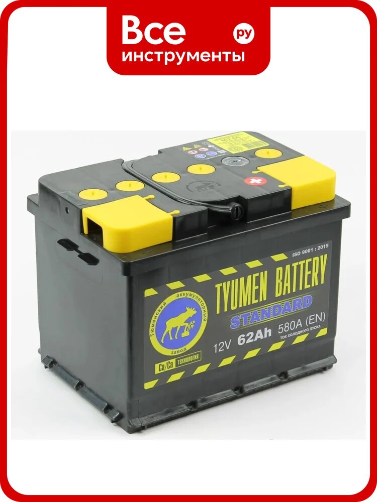 Аккумуляторная батарея TYUMEN BATTERY Тюмень standard 6ст -62.0 l TNS62.0 обратная полярность кальциевая технология