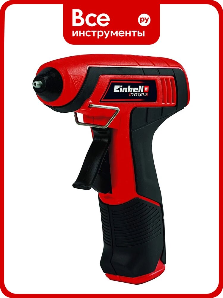 Клеевой пистолет Einhell TC-CG 3.6/1 Li 4522190, для склеивания бумаги картона тканей кожи керамики