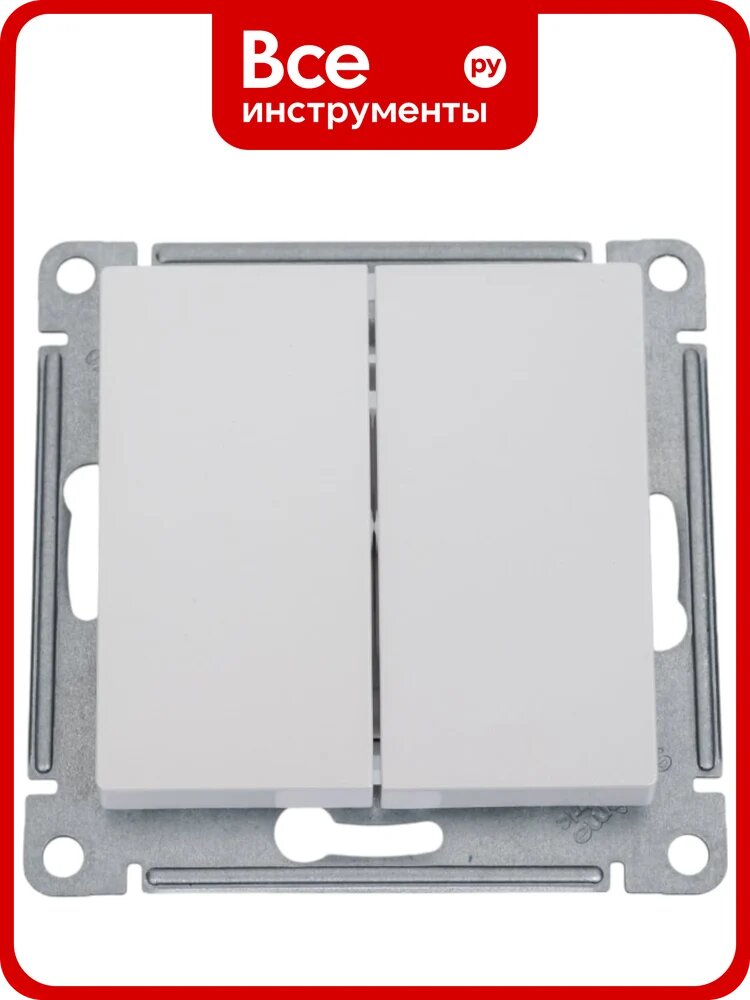 Механизм выключателя Systeme Electric 2-кл. ATLAS DESIGN сх.5 10АХ жемчуг ATN000451 1240289, из качественного,