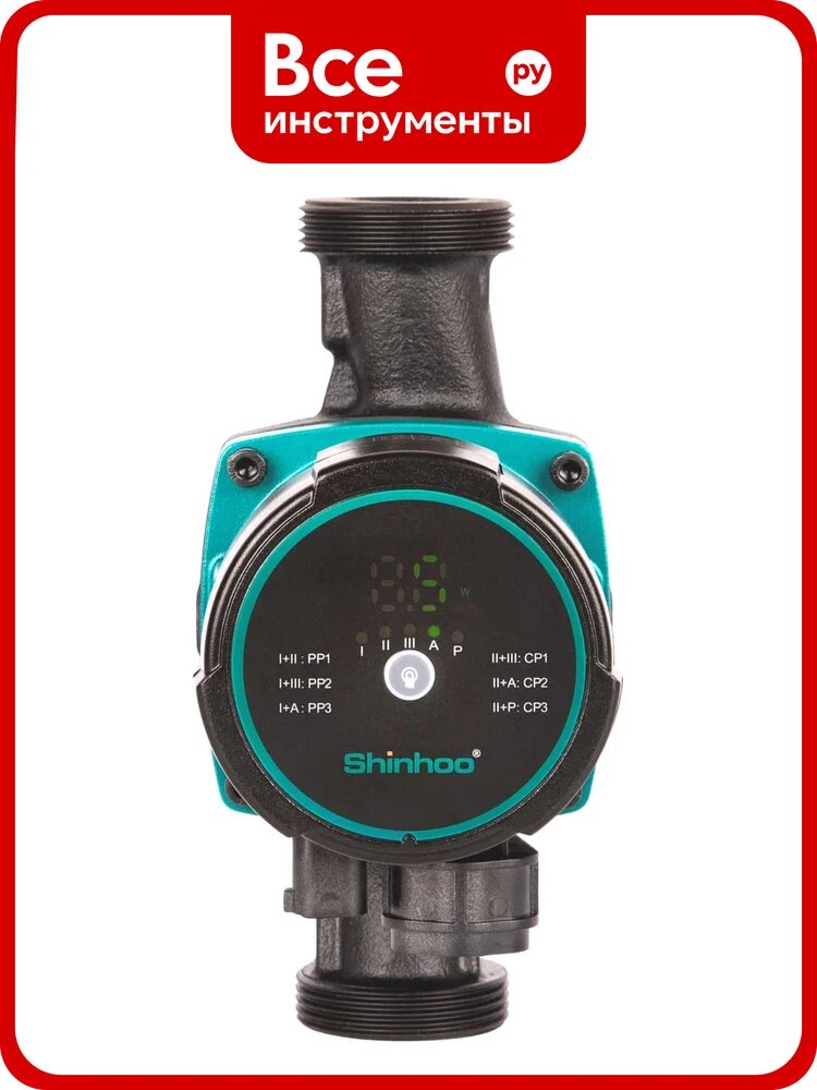Циркуляционный насос SHINHOO MASTER S 25-6 230V с частотным регулированием и защитой от сухого хода, мощность 39 Вт, про