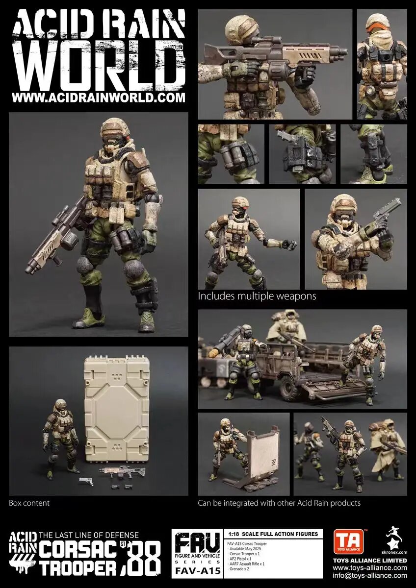 Bandai Acid Rain War FAV-A15 Corsac Trooper 1/18 Action Figure
