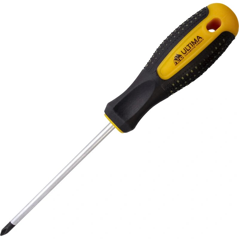 Отвертка Ultima Ph2х100 мм, CrV, 2-х компонент. рукоятка anti slip 124029
