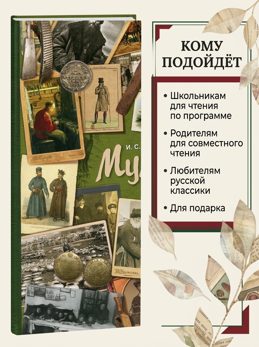Книга Мещеряковой "Муму" И. С. Тургенев, 64 страницы, твердый переплет, иллюстрации — фото 1