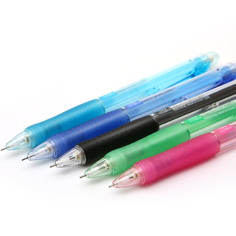 Mitsubishi (Uni) M5-100 Mechanical Pencil, 0.5mm, Student Pencil, Rubber Grip, Transparent Colorful Barrel, Erasable, Automatic Pencil, Blue, 1 Piece