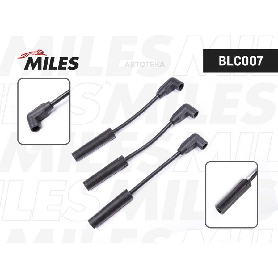 Провода зажигания высоковольтные (три провода) DAEWOO MATIZ/SPARK 0.8 SOHC BLC0007 MILES BLC0007