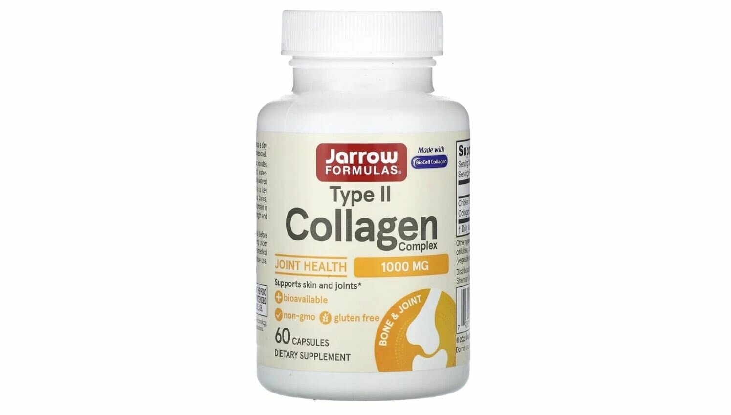 Jarrow Formulas, Type II Collagen Complex, Комплекс коллагенов типа II, 60 капсул