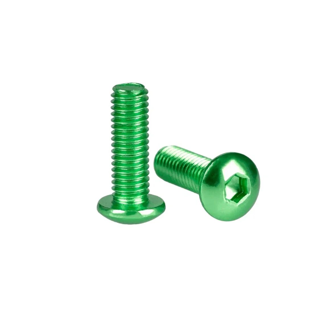 Винт M4x8mm, алюминиевый, зеленый