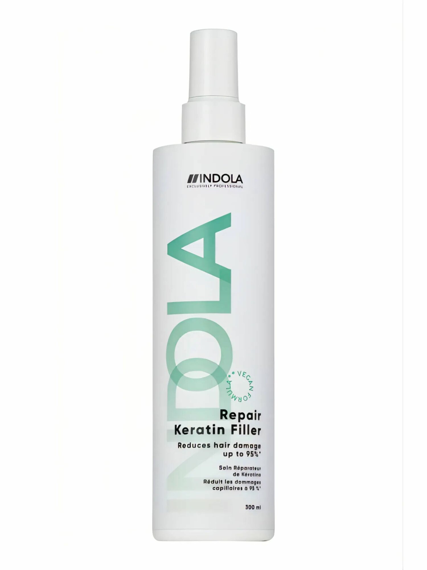 Indola Repair Keratin Filler Кератиновый спрей-филлер несмываемый для поврежденных волос, 300 мл