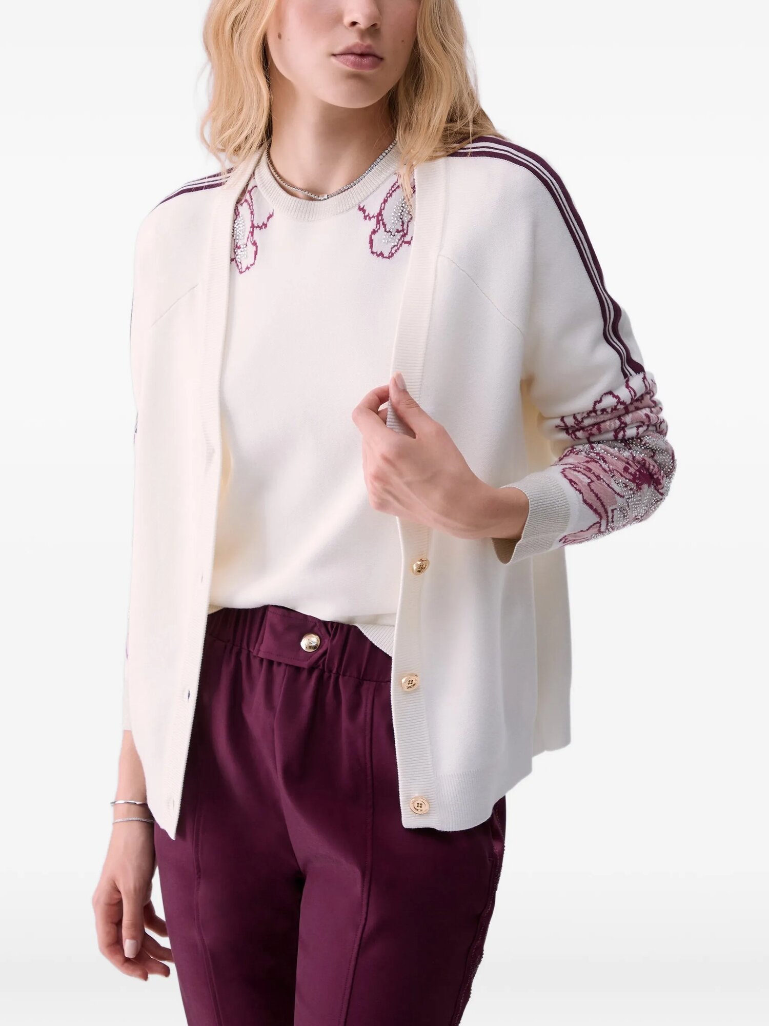 Кардиган LIU JO Jacquard cardigan, размер 42 — фото 1