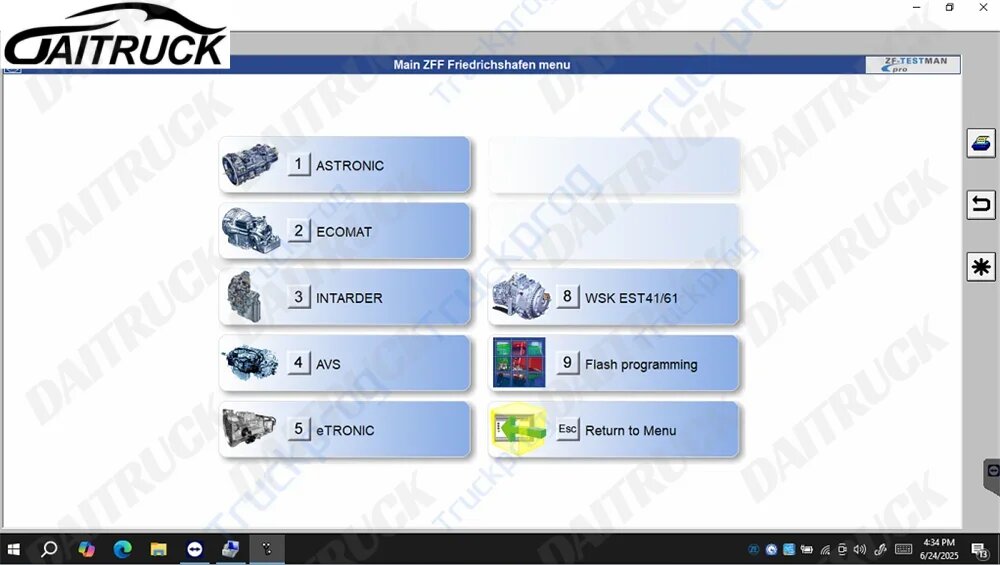 Диагностический и программный инструмент для трансмиссий ZF Testman DPA06, only software