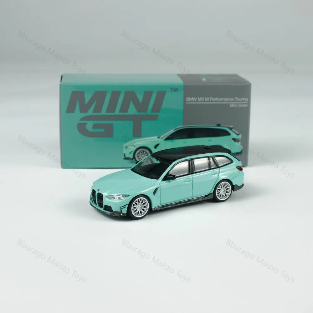 MINIGT 1:64 BMW M3 M Performance Touring Mini Green отлитая под давлением модель гоночного автомобиля Игрушки