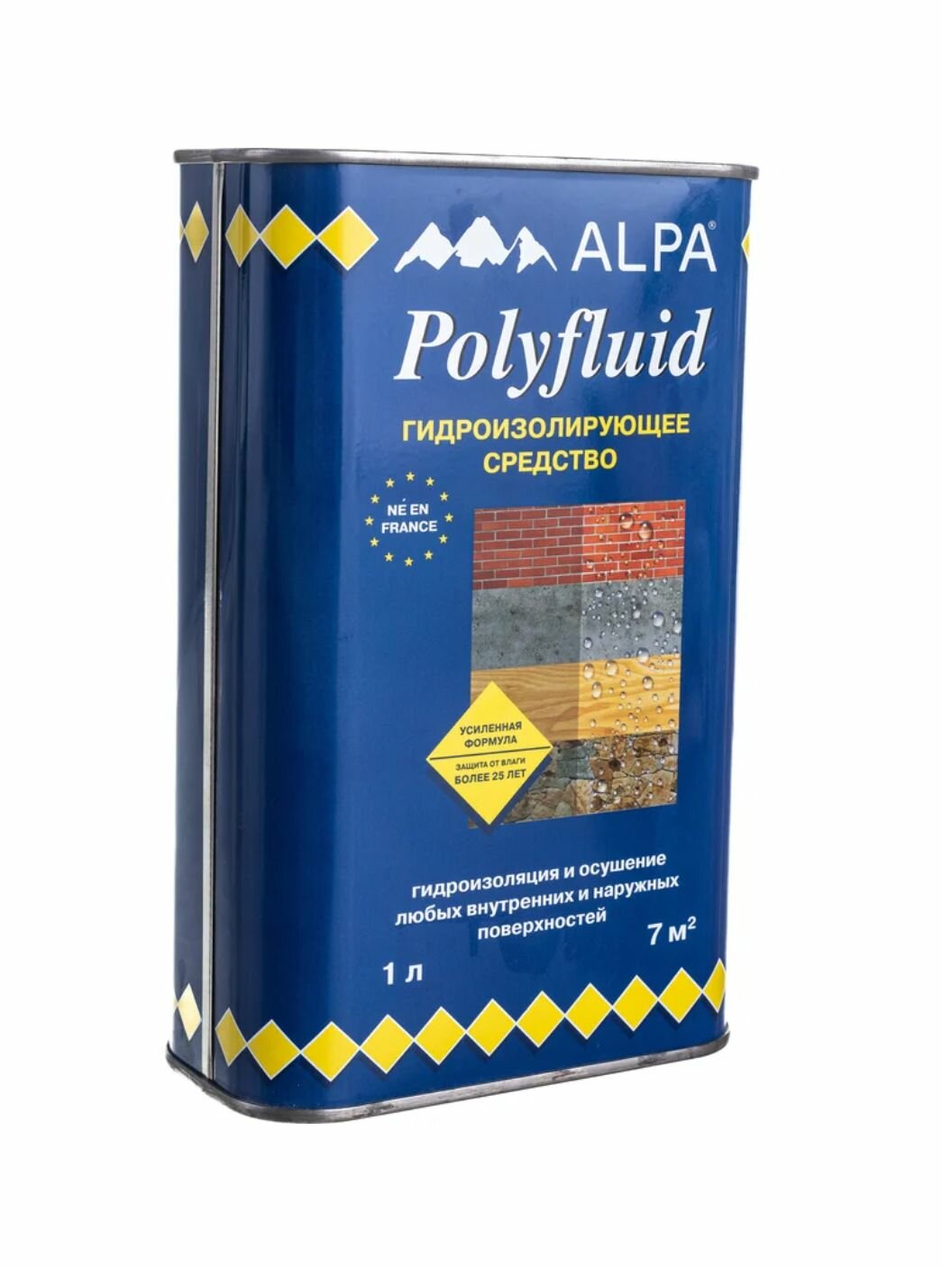 Гидроизолирующее средство Alpa Polyfluid защита от влаги 1 л