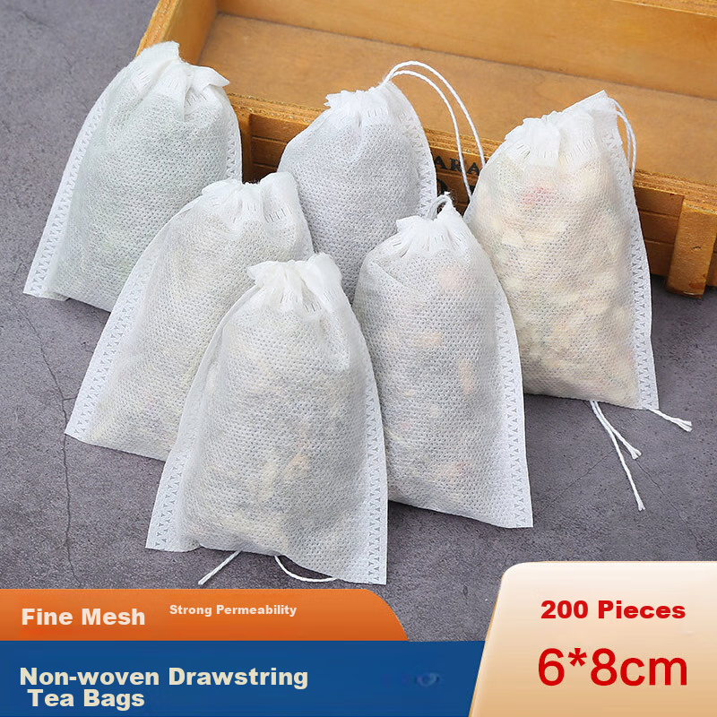 Непряденые фильтрующие мешочки для травяных сборов 6x8 см чайные пакетики для приготовления Цвет：[Фильтрующий мешочек