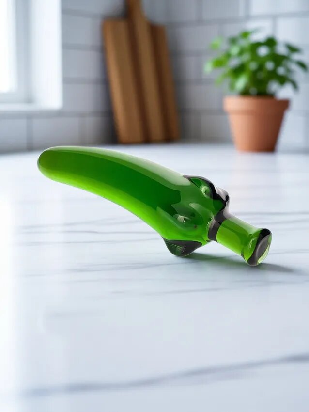 Анальный стимулятор Sexus Glass 912032, 15,5 см, закаленное стекло, зеленый