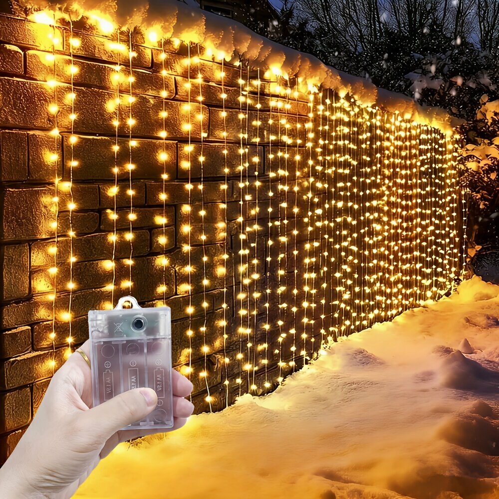 Гирлянда светодиодная декоративная 600 LED, теплый белый свет, для помещений, спальни, свадьбы, Рождества, Хэллоуина, Дня святого Валентина, дня рождения