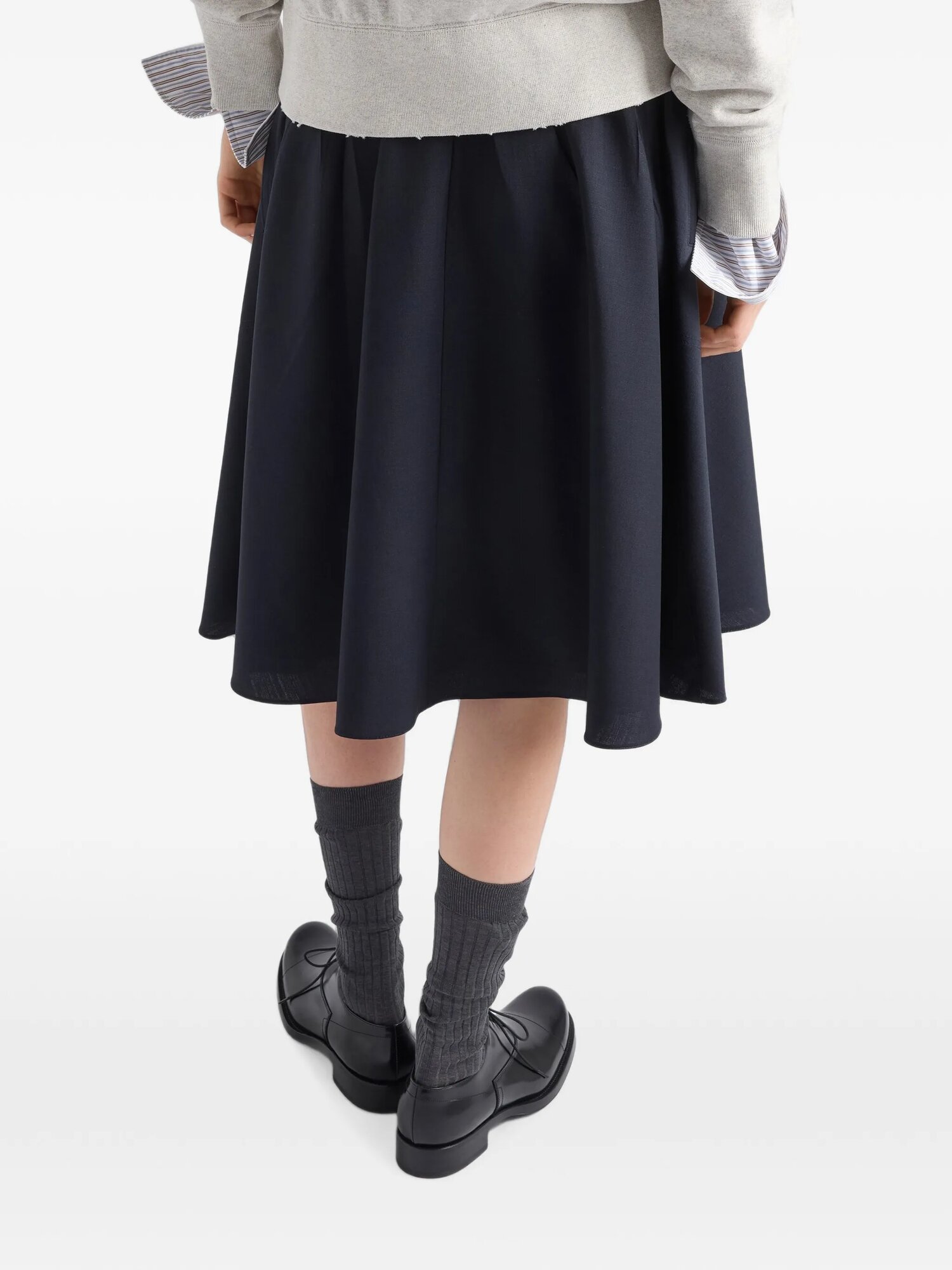 Юбка Prada Light mohair skirt, размер 36, синий — фото 1