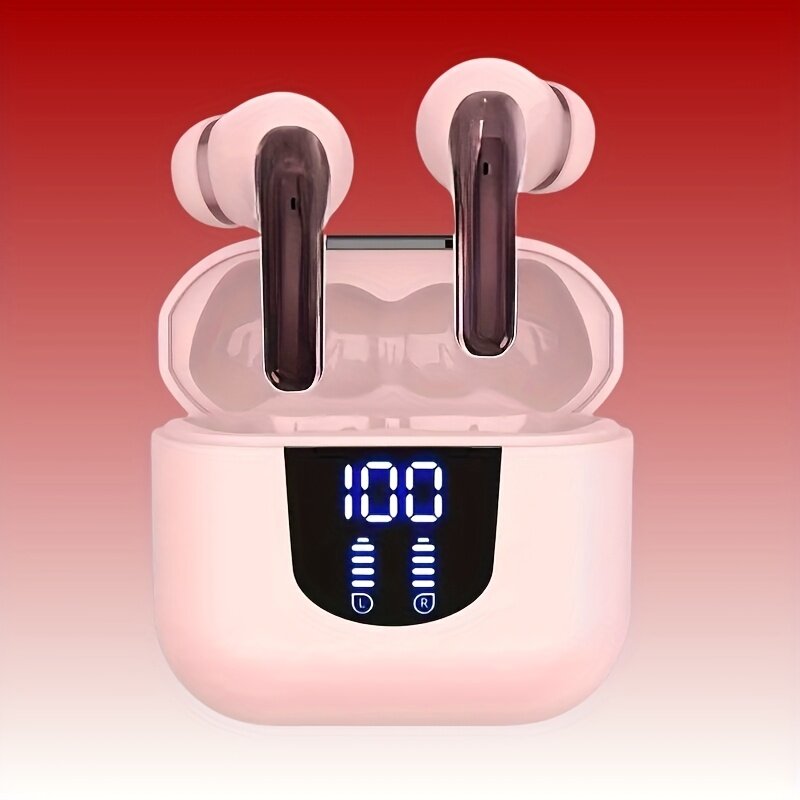 Беспроводные TWS наушники 9D HIFI Stereo HD Calling для Android и iPhone, спортивные мини-вкладыши, розовый