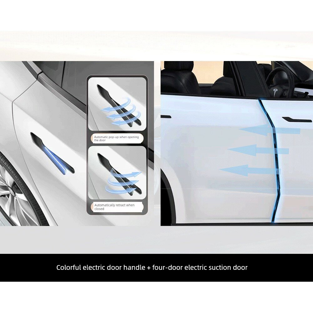 Tesla Model 3 2019-2025 Цветная электрическая дверная ручка с автоматическим закрыванием для четырех дверей, установка
