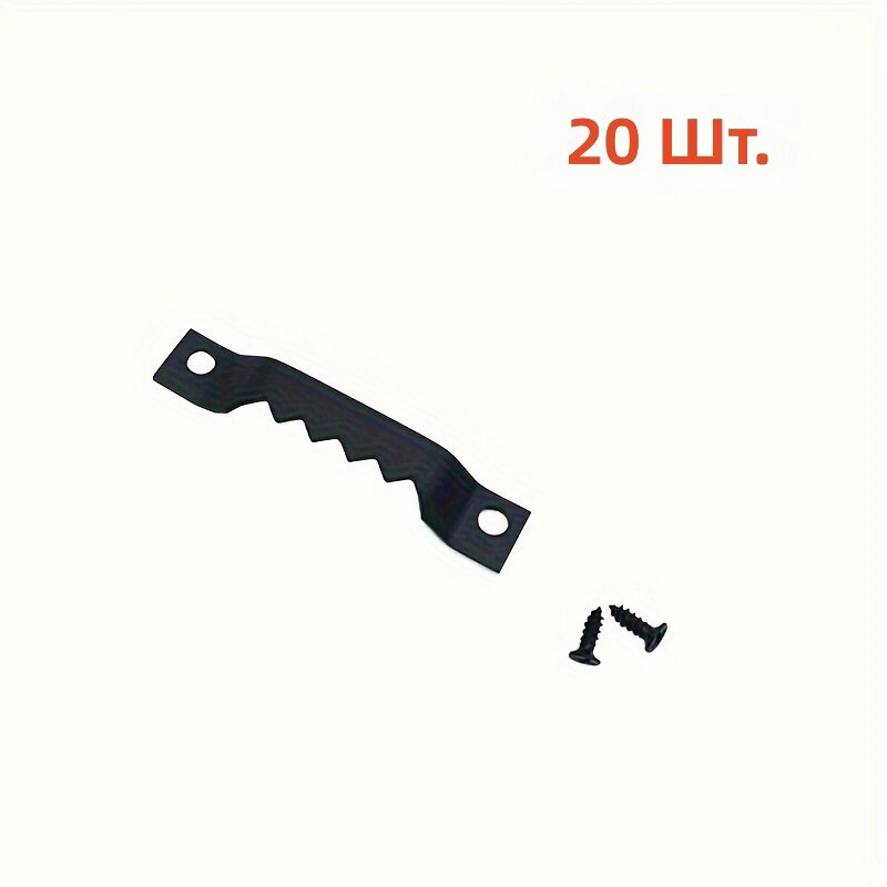 20 шт. маленьких зубчатых держателей для картин с винтами, черный цвет