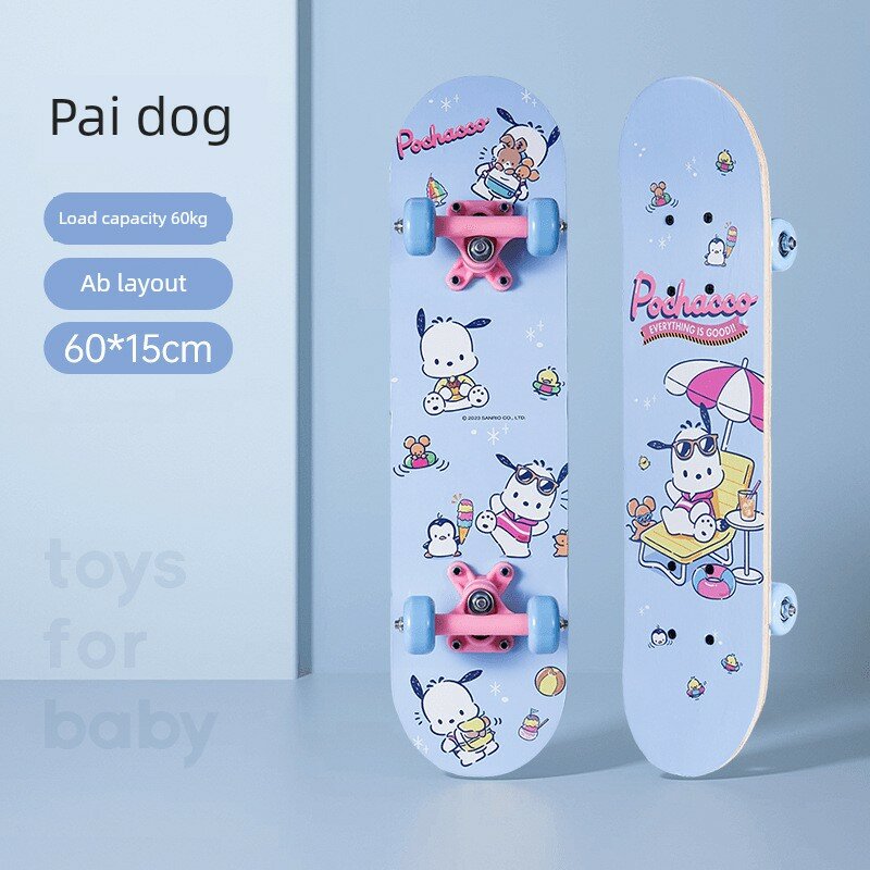 Pachi Dog 24-дюймовый детский скейтборд для детей 3-12 лет, легкий дизайн, подходит для начинающих, антипробуксовочные