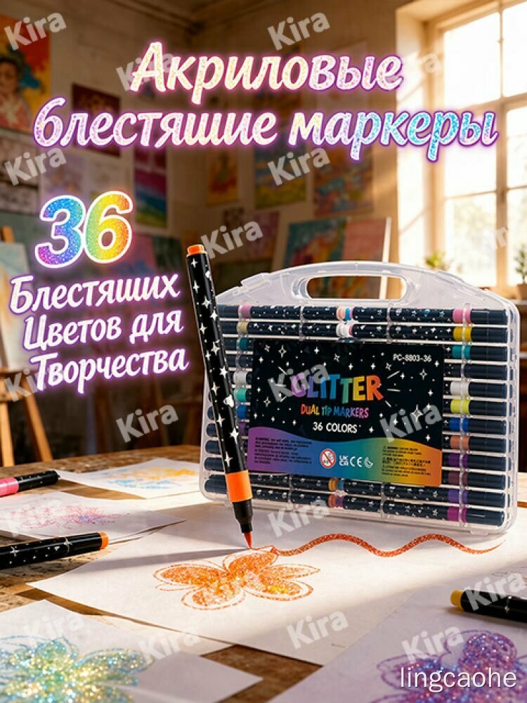 Набор маркеров Акриловый, толщина: 2 мм, 36 шт. для граффити