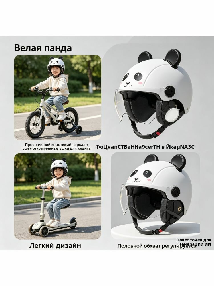 Мотошлем белый