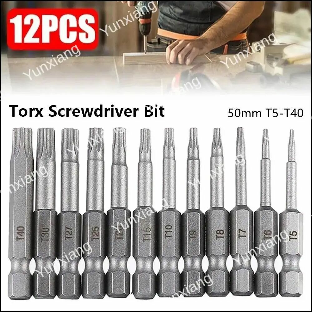 12 шт./набор Биты Torx — фото 1