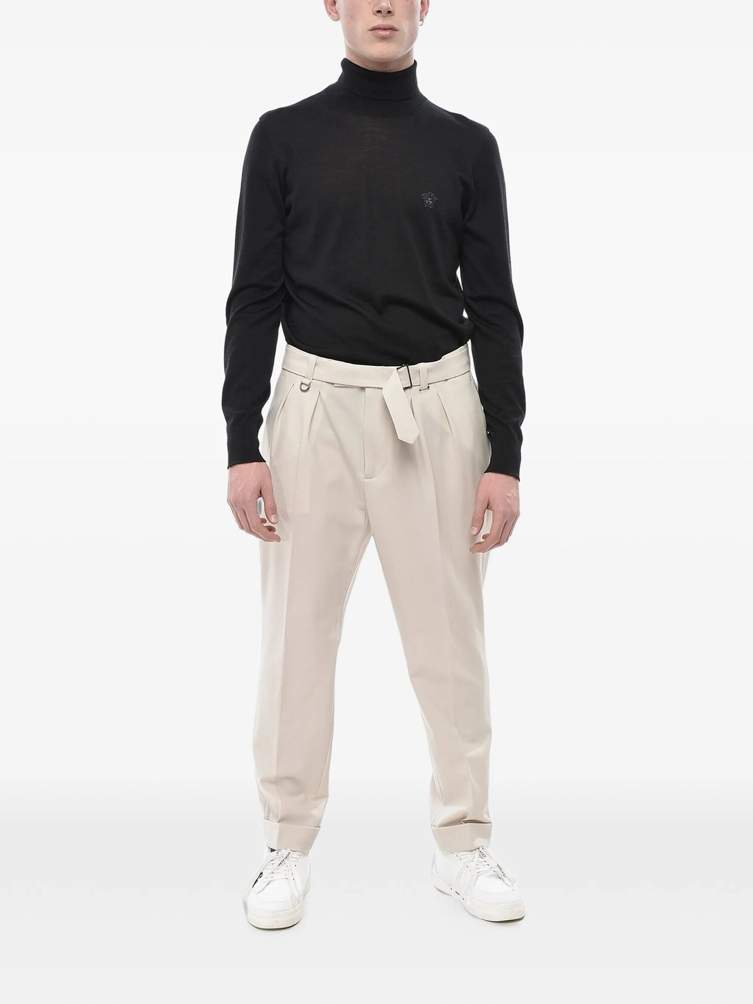 Брюки Paolo Pecora Pleated belted trousers, размер 46 — фото 1