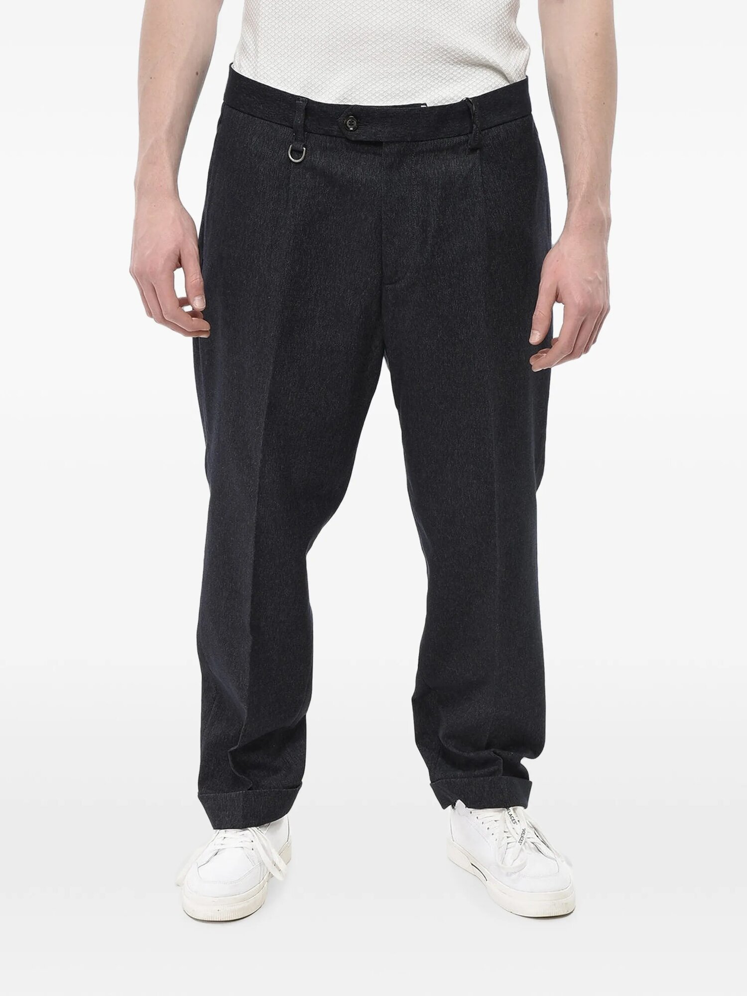 Брюки Pleated turn-up trousers