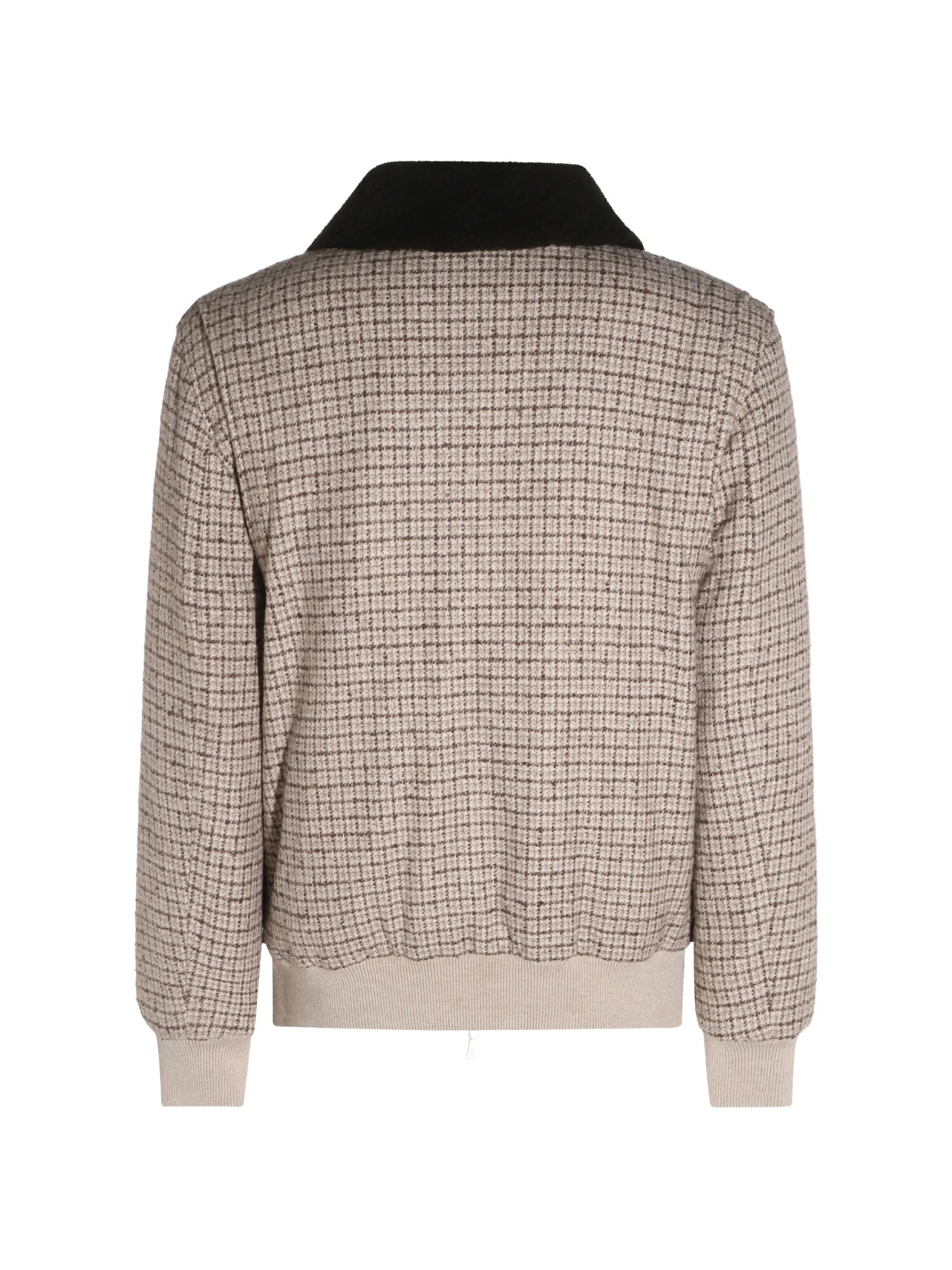 Куртка Eleventy Checked-pattern shearling-collar jacket, размер 52 — фото 1