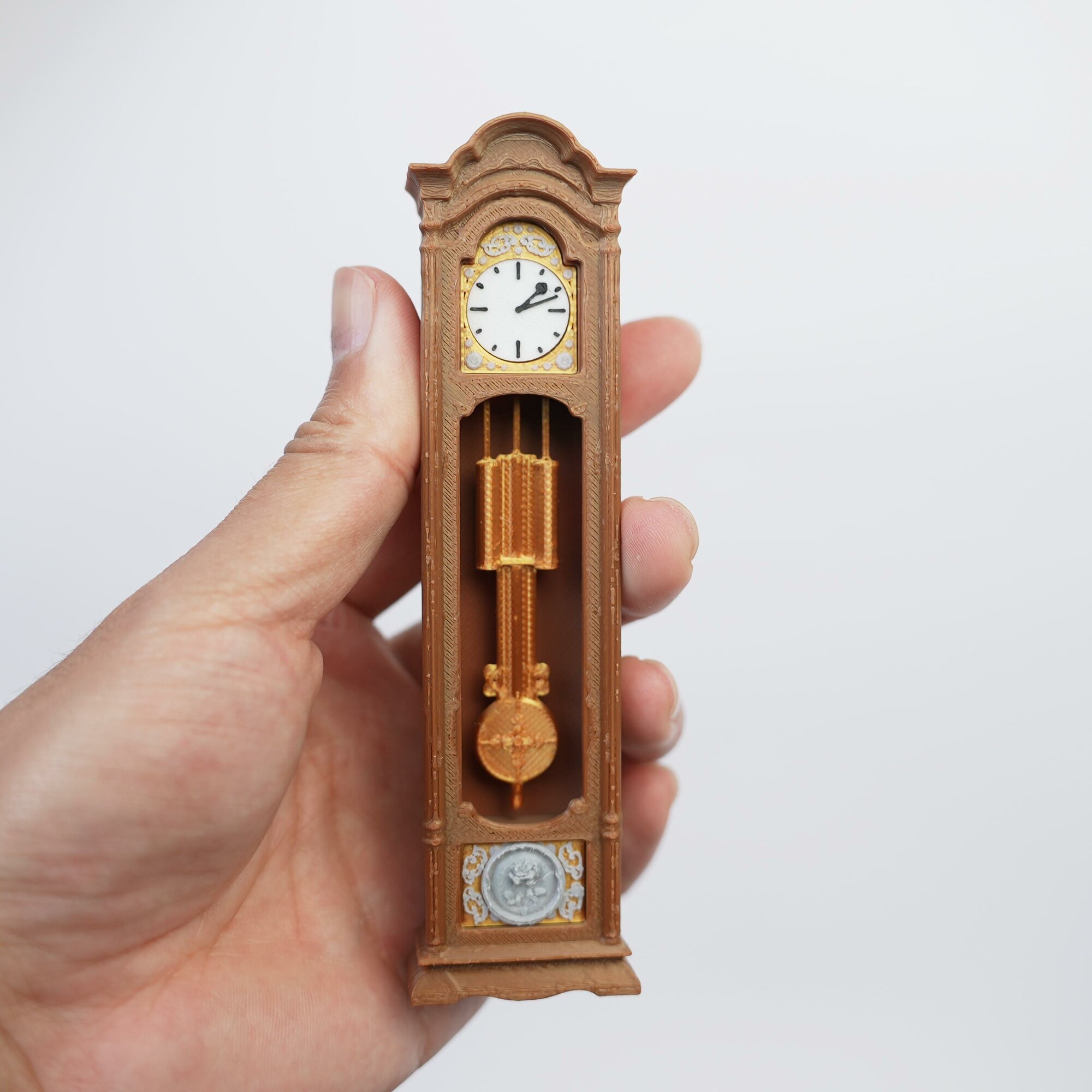 Миниатюрные ретро-напольные часы с маятником, масштаб 1:12, аксессуар для кукольного домика, стиль Drop Clock