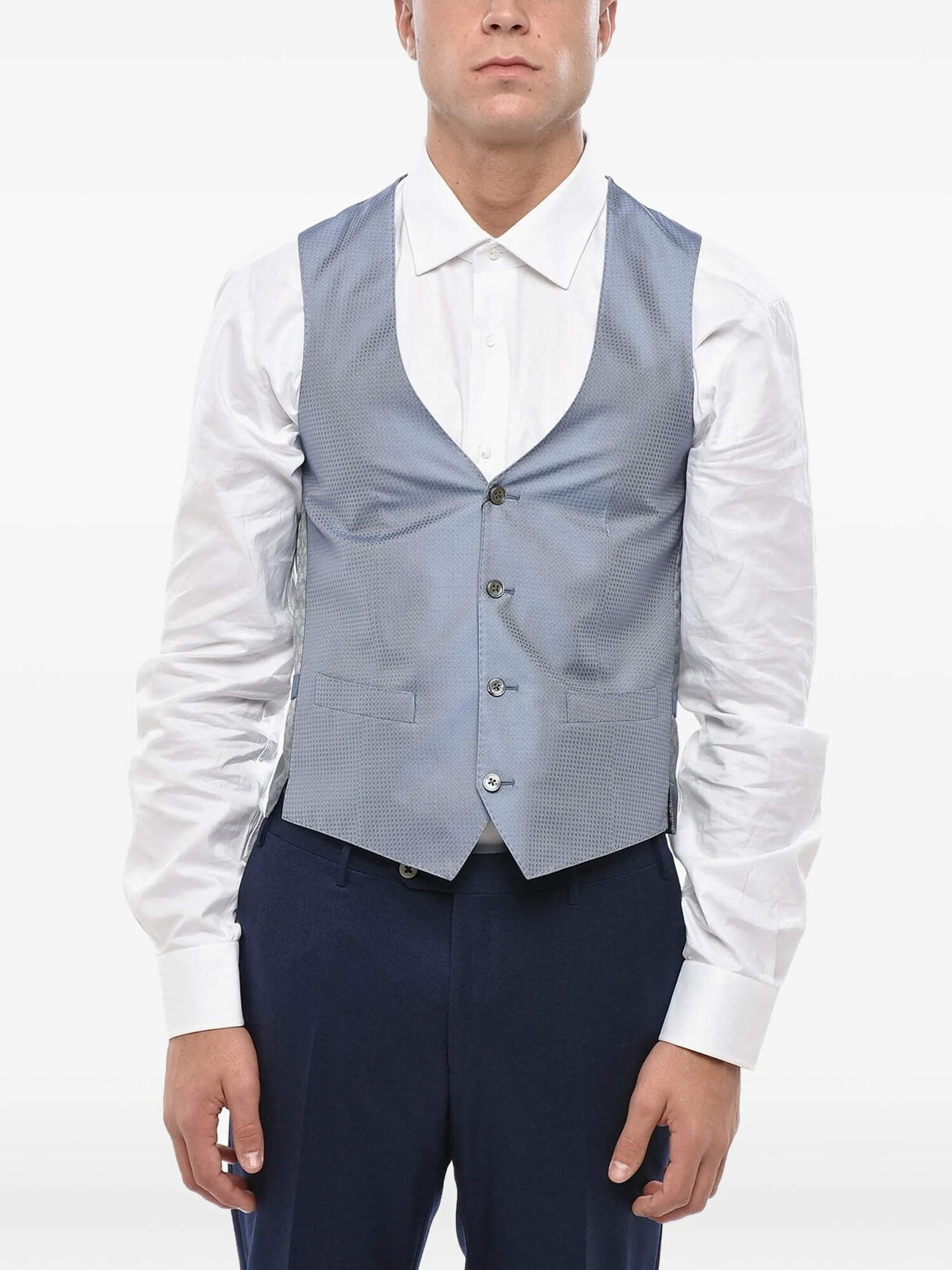 Жилет Geometric-pattern silk waistcoat