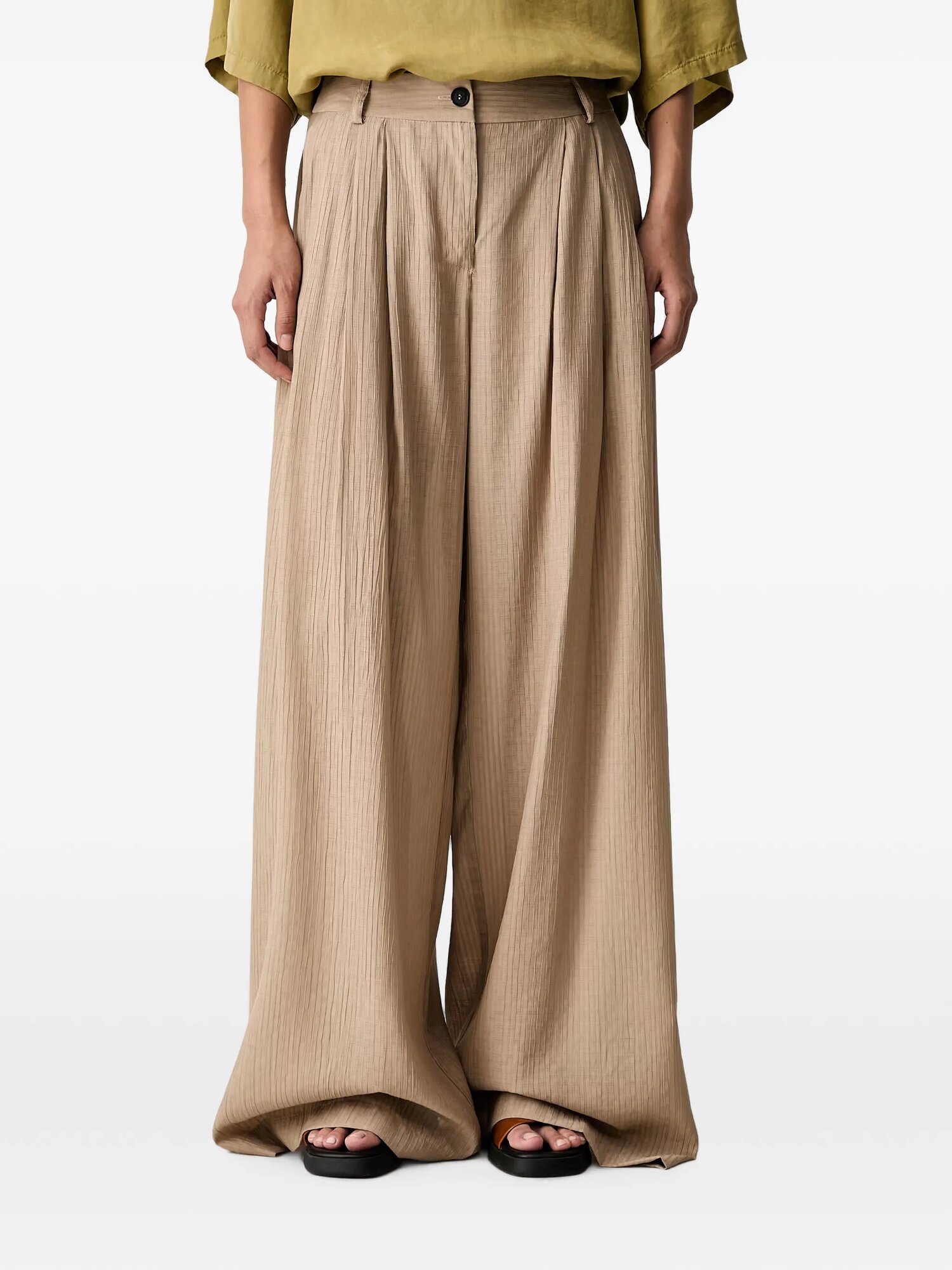 Брюки Pleated wide-leg trousers
