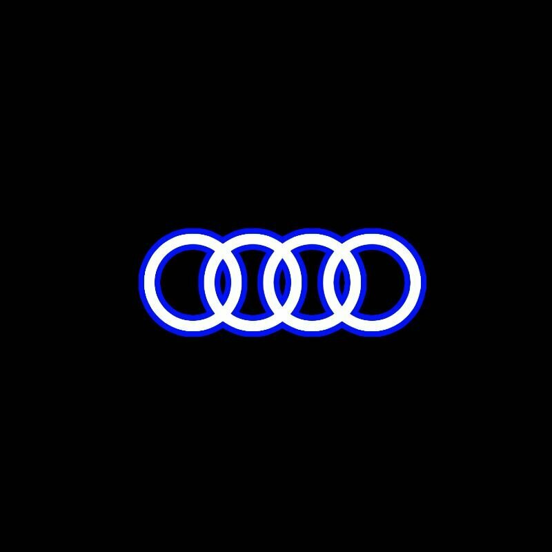 Штатная проекция логотипа автомобиля Audi (Ауди)/комплект 2 шт.